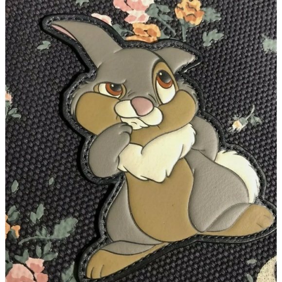 Coach | Bags | Coach X Disney Thumper From Bambi Black Floral Wristlet ...